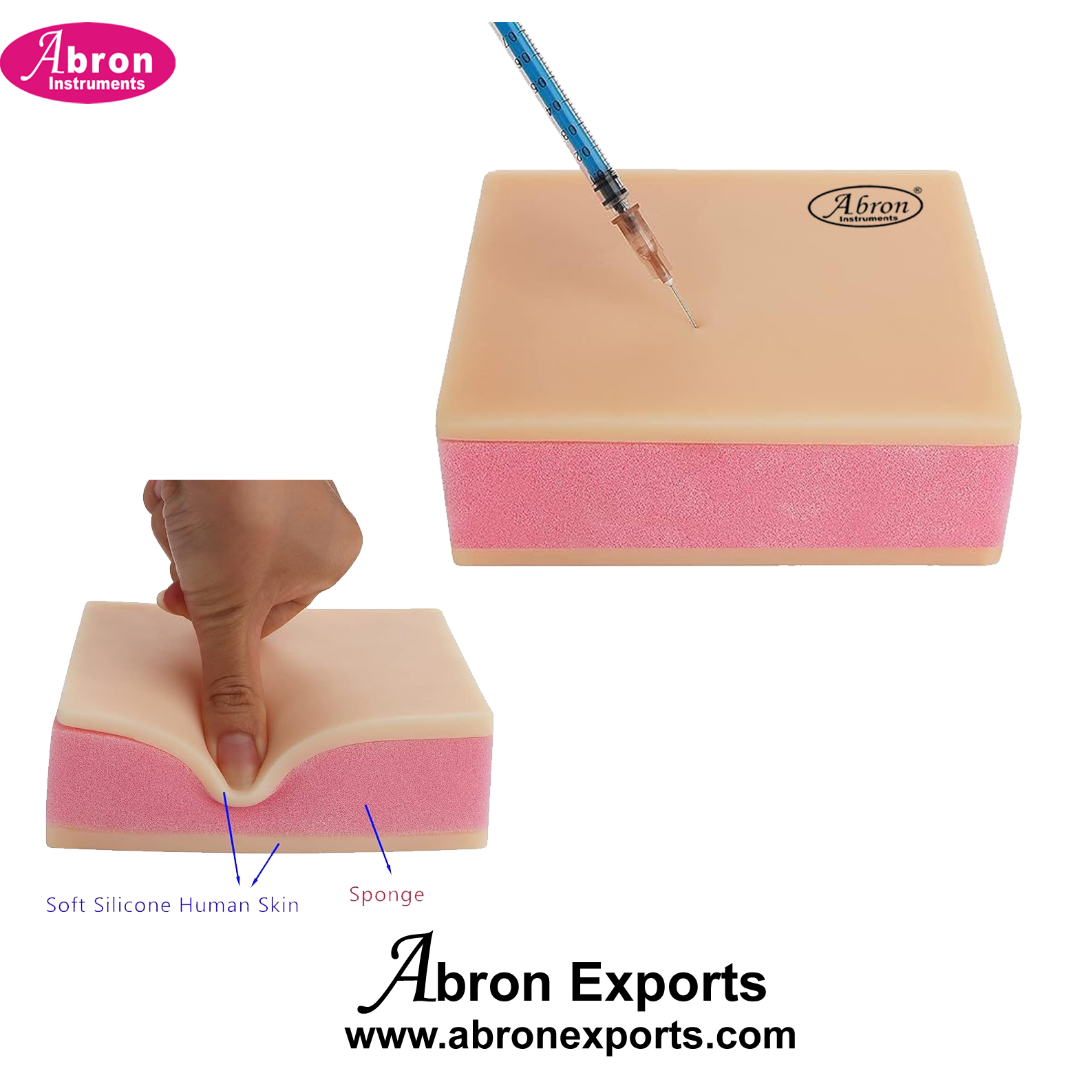 Nursing Traing Human Skin Injection Training Model, Multifunction Injection Trainer Abron ABM ...